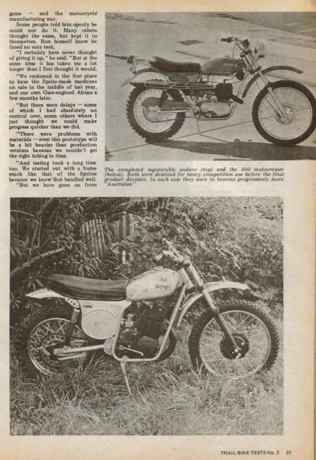 The Alron Story - Vintage Enduro Riders incorporated - veri, vintage ...