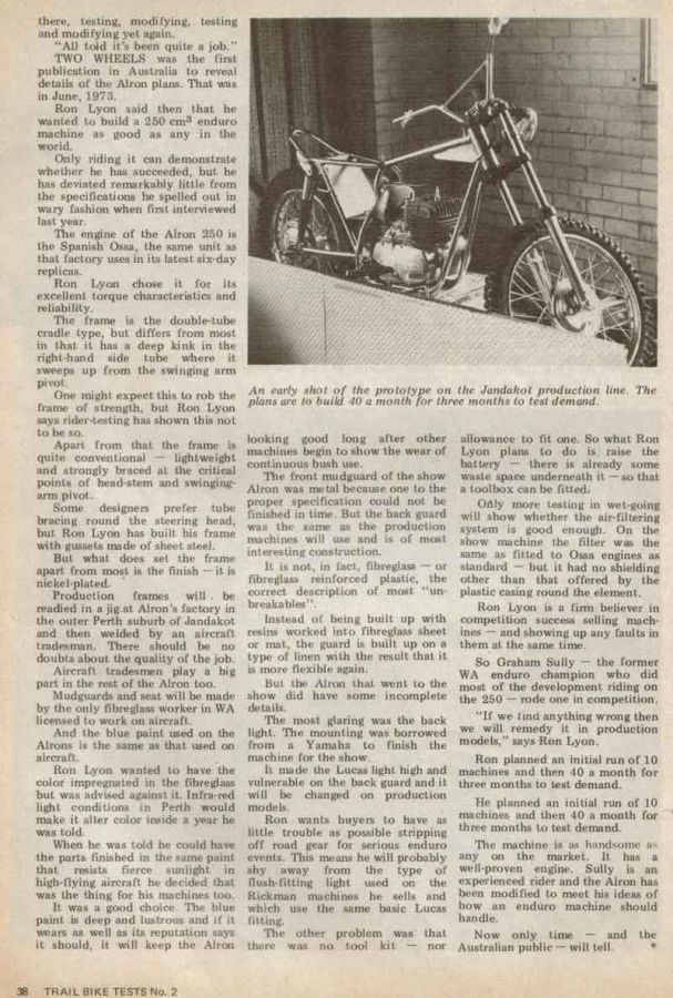 The Alron Story - Vintage Enduro Riders incorporated - veri, vintage ...